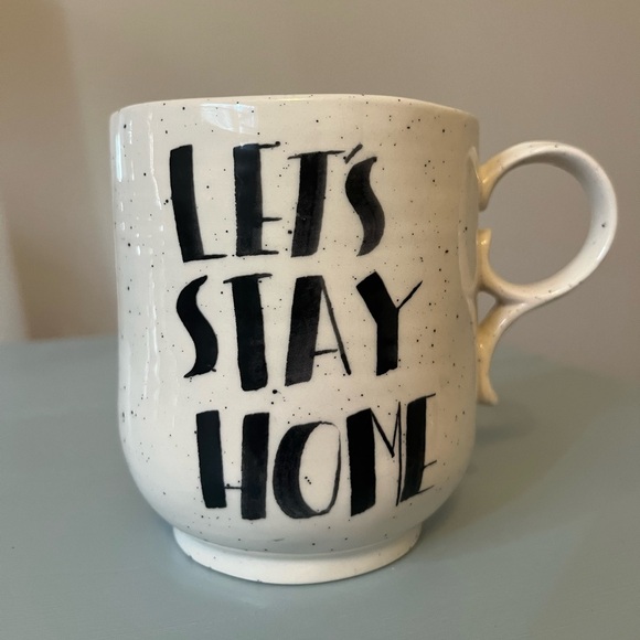 Anthropologie | Kitchen | Anthropologie Mug Lets Stay Home | Poshmark